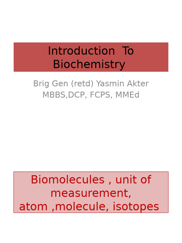 Biomolecule, Unit of Measurement, Atom, Molecule,-1 | PDF | Mole (Unit ...