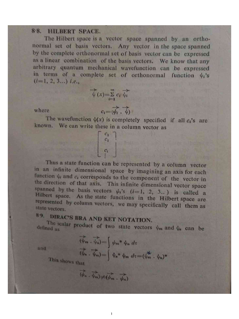 Hilbert Space | PDF