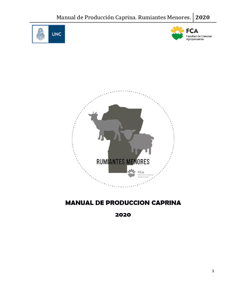 Manual de Producción Caprina 2020 | PDF | Oveja | Alimentos