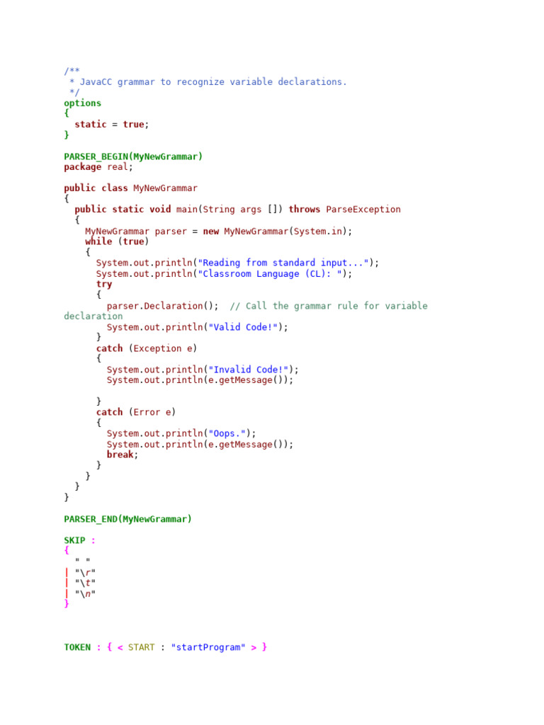 CodeUpdatedforPrecedence Code For CC Code For CD Code For The Compiler ...