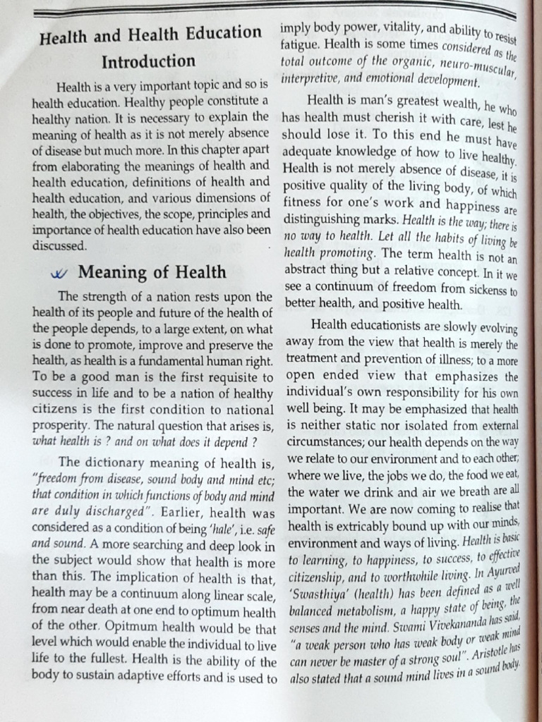 Health Education | PDF