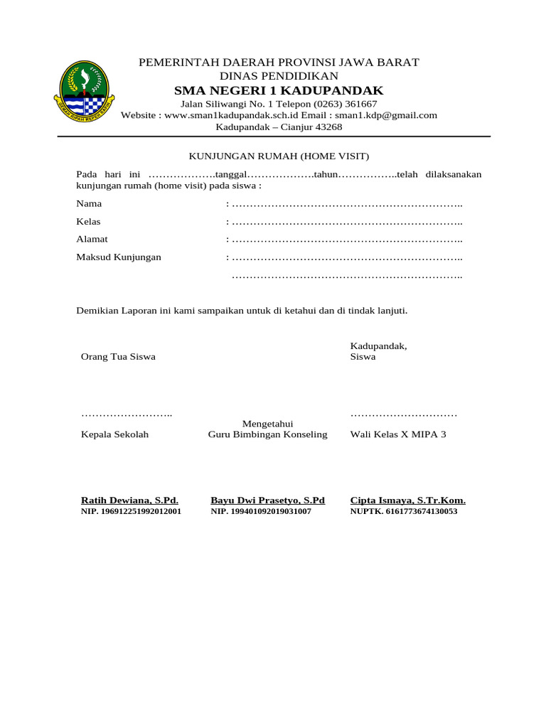 Surat Home Visit | PDF