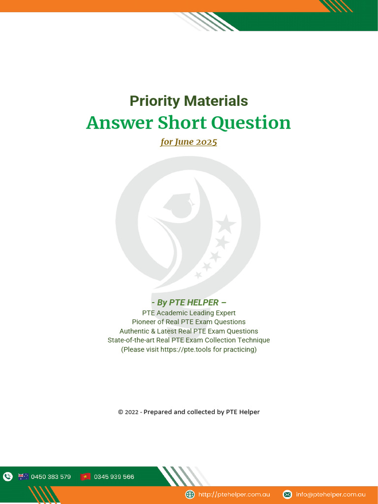 PTE Short Answer Questions Guide | PDF | Circle