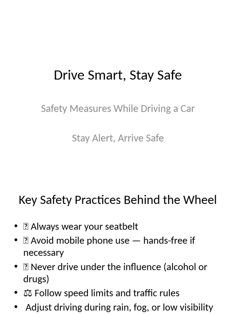 Safe Driving Presentation | PDF