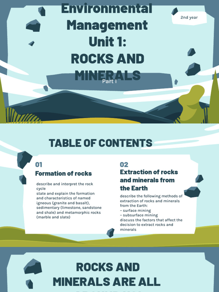 Understanding Rocks and Minerals | PDF | Rock (Geology) | Sedimentary Rock
