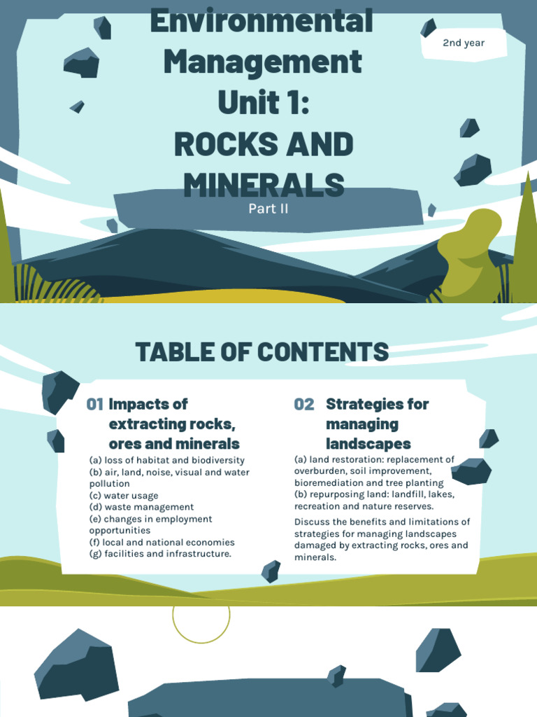 Impacts and Management of Mineral Extraction | PDF | Mining | Waste
