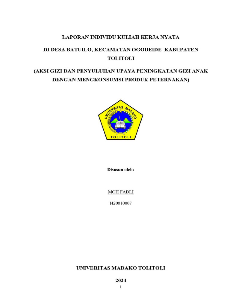Laporan Individu Posko 5 Batuilo (Moh Fadli) - Fadli Mohammad - Page ...
