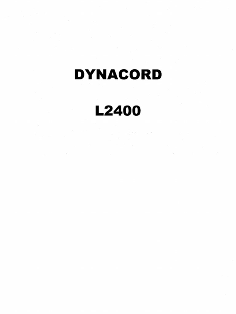 Dynacord L2400 SM de | PDF