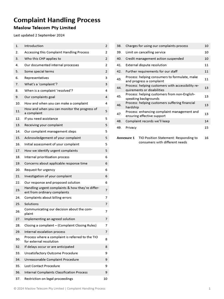 Complaint Handling Process | PDF | Alternative Dispute Resolution ...