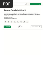 Consumer Rights Project Class10 | PDF