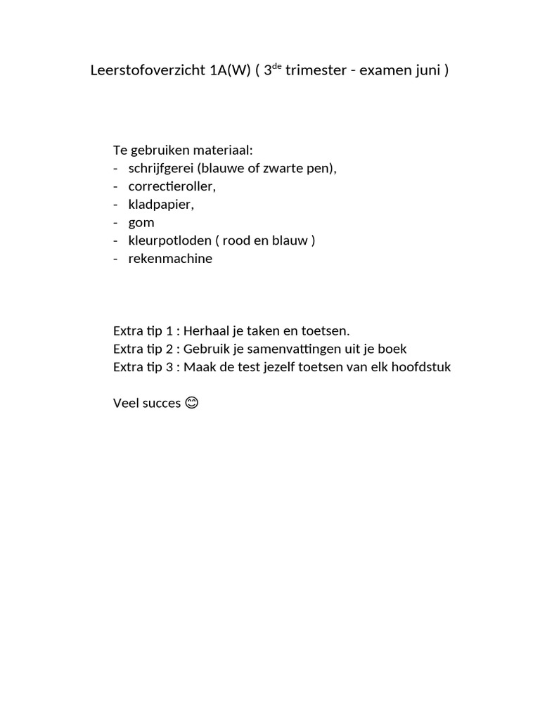 Leerstofoverzicht NAWE EX 3 2024 2025 | PDF