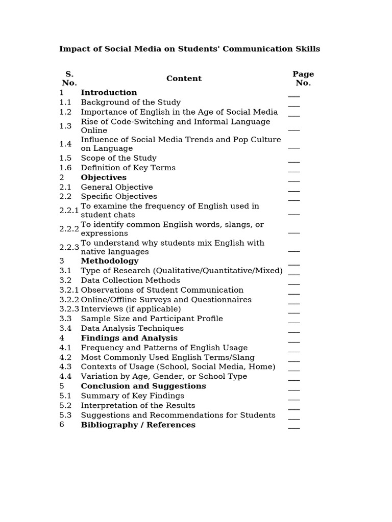Impact of Social Media On Students - Docx Jothi | PDF | English Language | Methodology