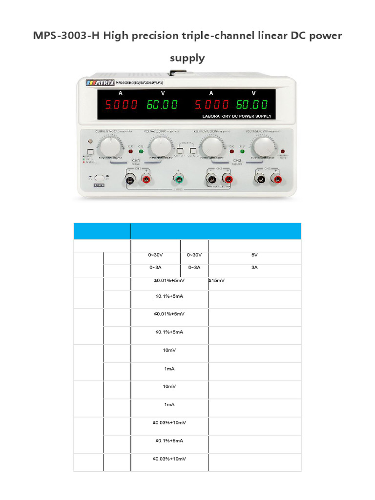 MPS 3003H Brosura | PDF