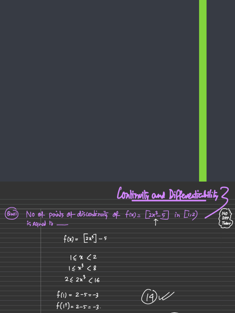 Continuity & Differentiability Day 3 | PDF