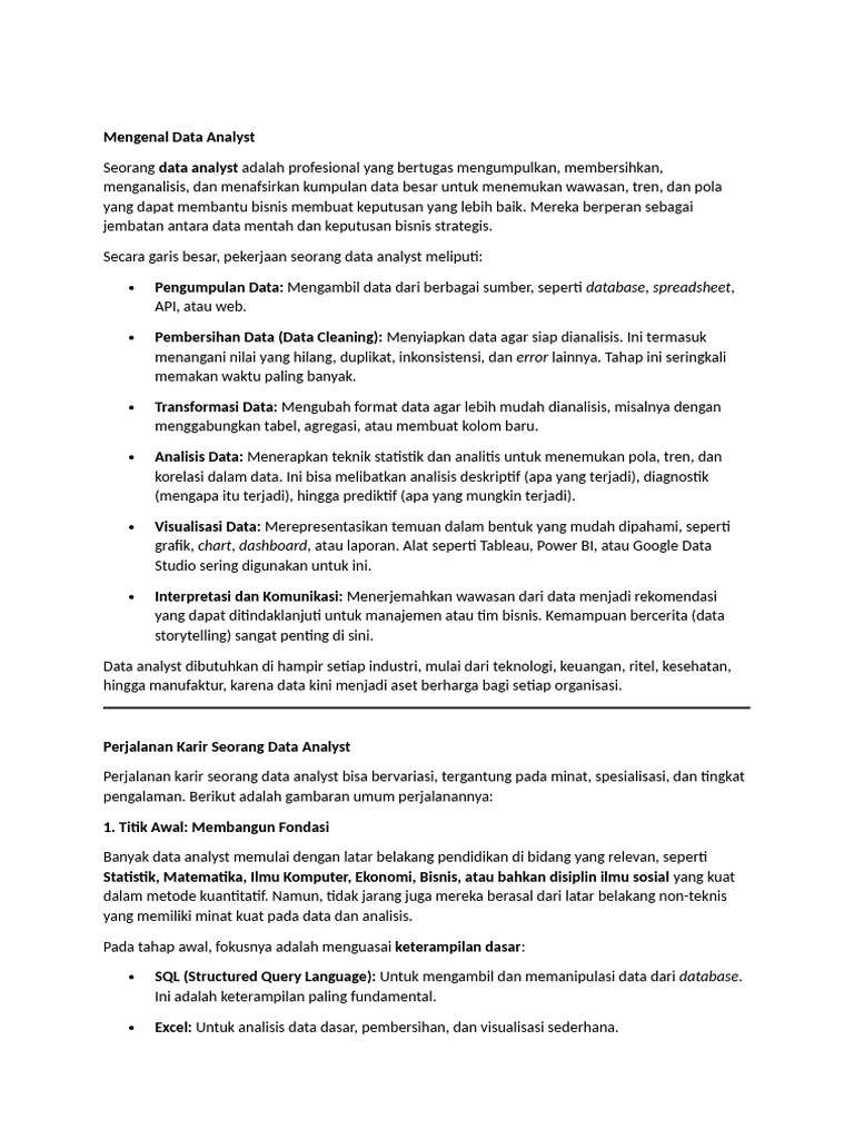 Mengenal Data Analyst | PDF