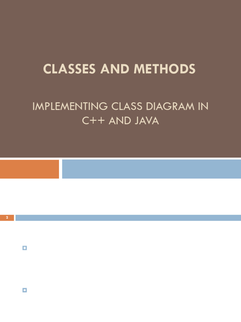 Lecture 6b - OOAD Class Implementation | PDF | Class (Computer Programming) | Method (Computer ...