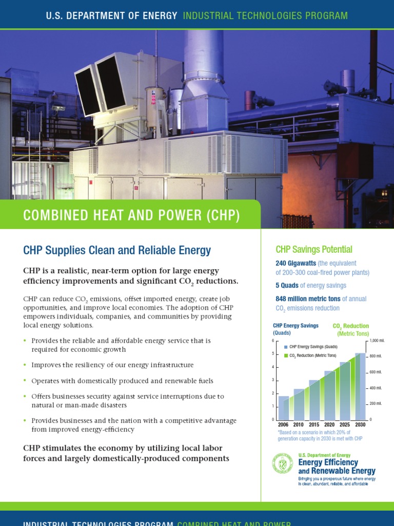 Combined Heat and Power (CHP) | PDF | Cogeneration | Renewable Energy