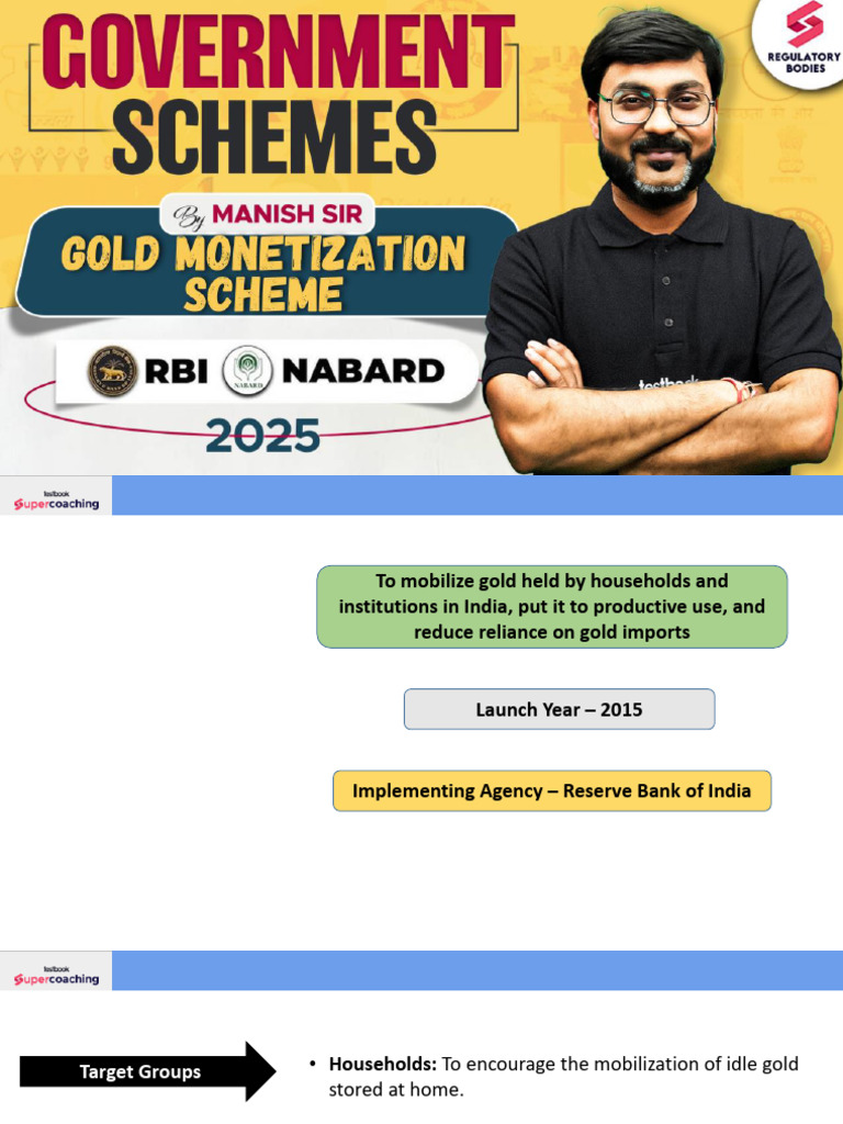 Gold Monetization Scheme | PDF | Interest | Gold