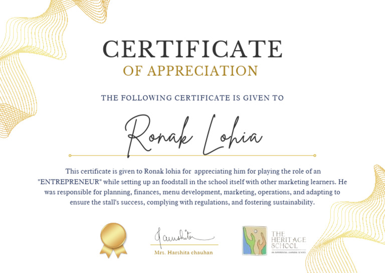 Ronak Lohia Certificate - 20231012 - 220025 - 0000 | PDF