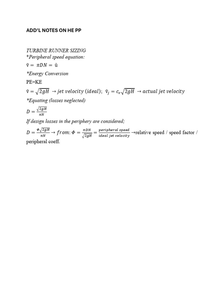 Add'l Notes On HEPP | PDF