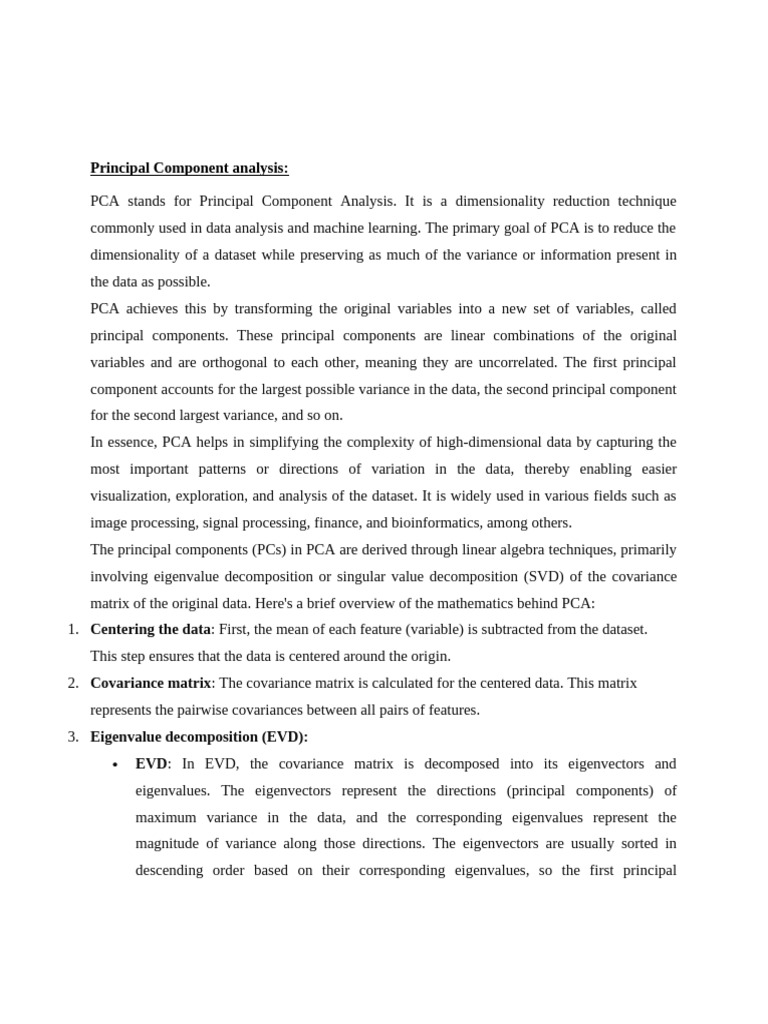 Principal Component Analysis | PDF | Principal Component Analysis | Eigenvalues And Eigenvectors