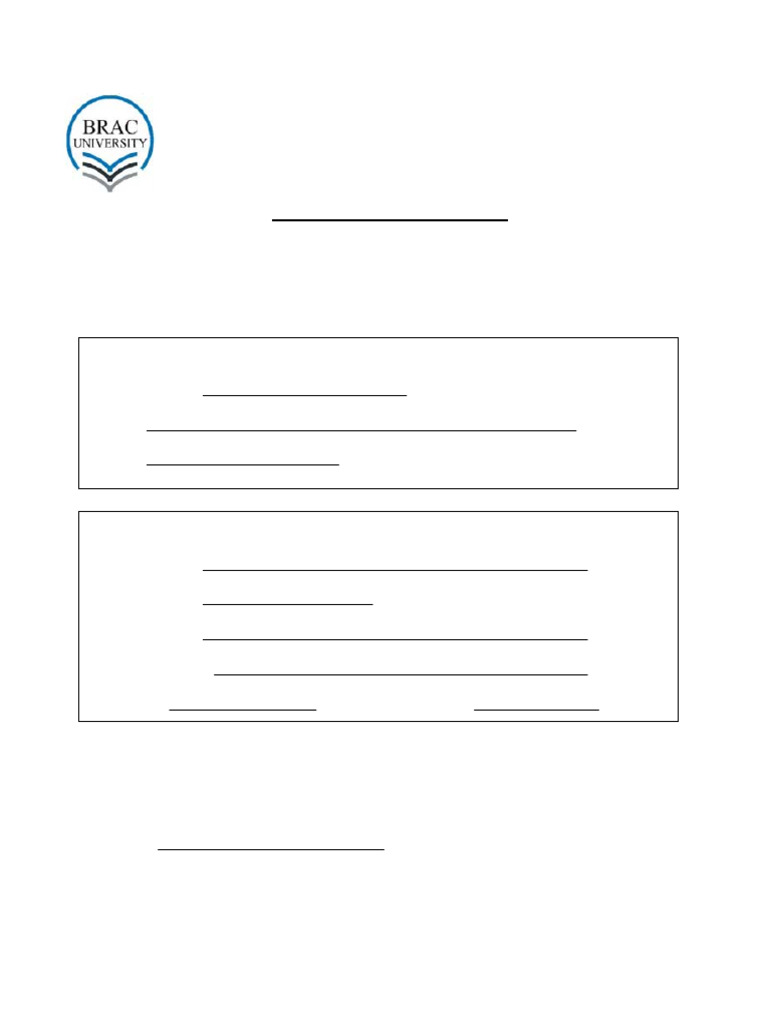 Assignment Cover Sheet BRACU | PDF