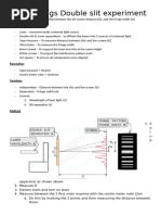 Young's Double Slit Experiment Guide | PDF