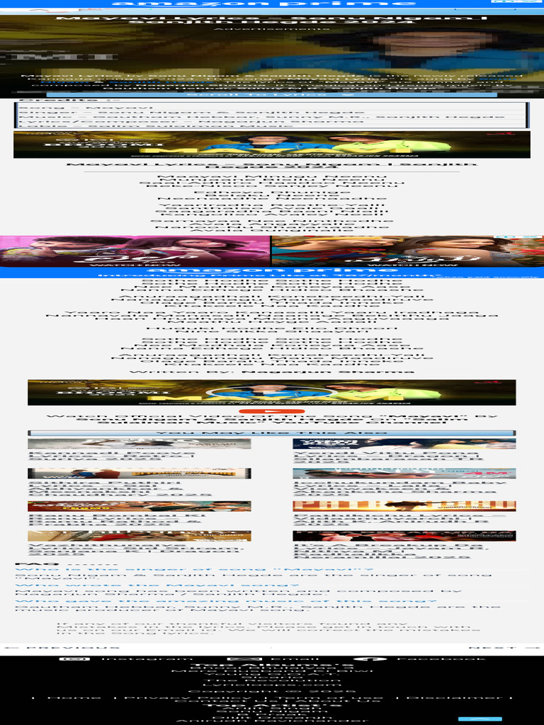 Mayavi Lyrics - Sonu Nigam Sanjith Hegde 2024 | PDF