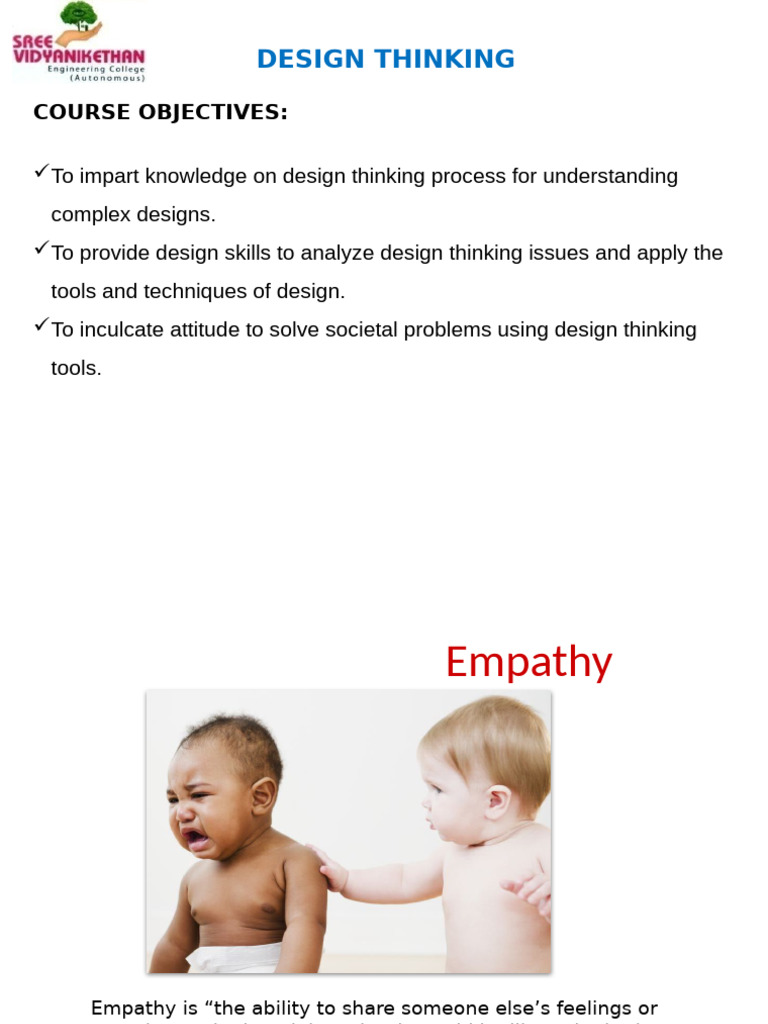 DT-UNIT-II Role of Empathy | PDF | Empathy | Thought