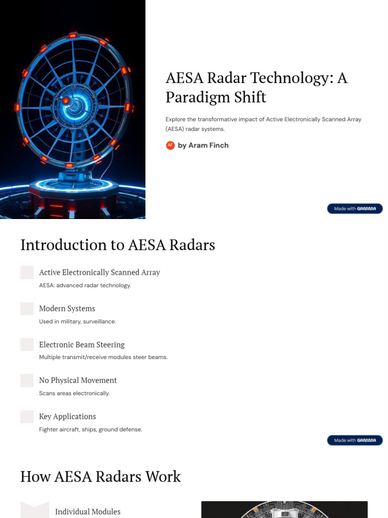AESA Radar Technology A Paradigm Shift | PDF | Radar | Wireless