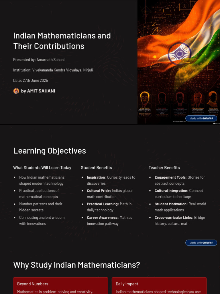 Indian Mathematicians' Impact and Legacy | PDF | Mathematics | Qr Code