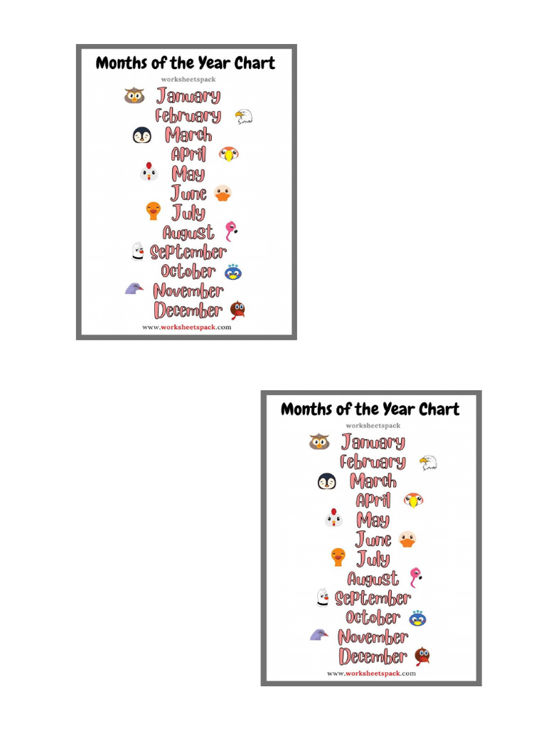 Months in Correct Order | PDF