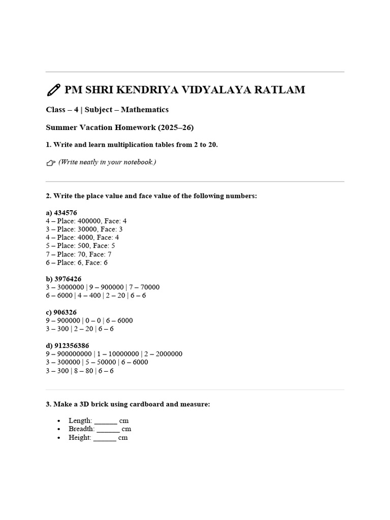 Bhoomi Homework | PDF