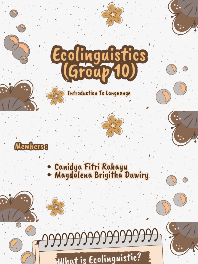 Ecolinguistic Group 10 | PDF | Natural Environment | Cognition
