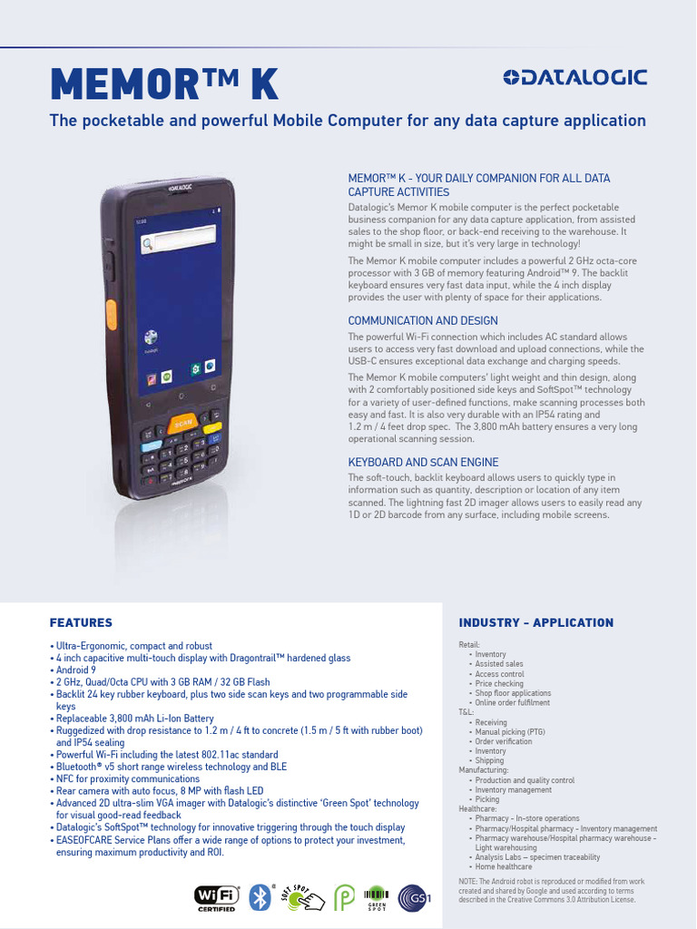 Memor K Data Sheet English | PDF | Ieee 802.11 | Computing