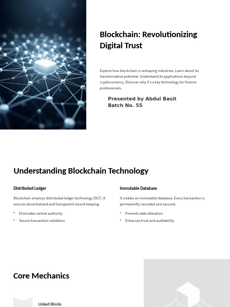 Blockchain Revolutionizing Digital Trust | PDF | Information Technology | Computer Security
