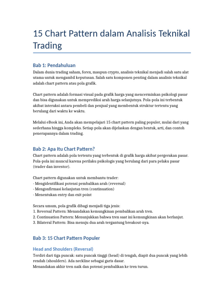 15 Pola Chart dalam Trading Forex | PDF