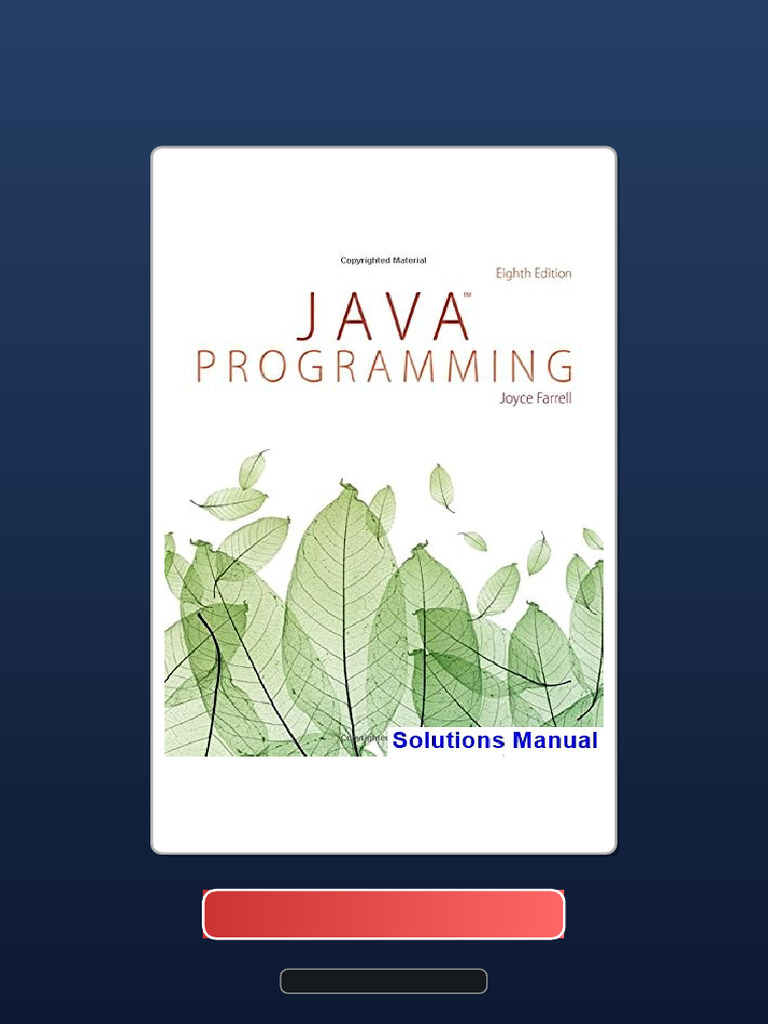 Get Test Bank For Java Programming 8th Edition Joyce Farrell PDF ...