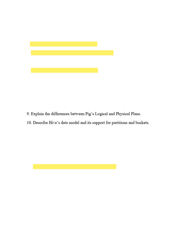 Hive Pig Sample Question | PDF | Information Science | Information ...