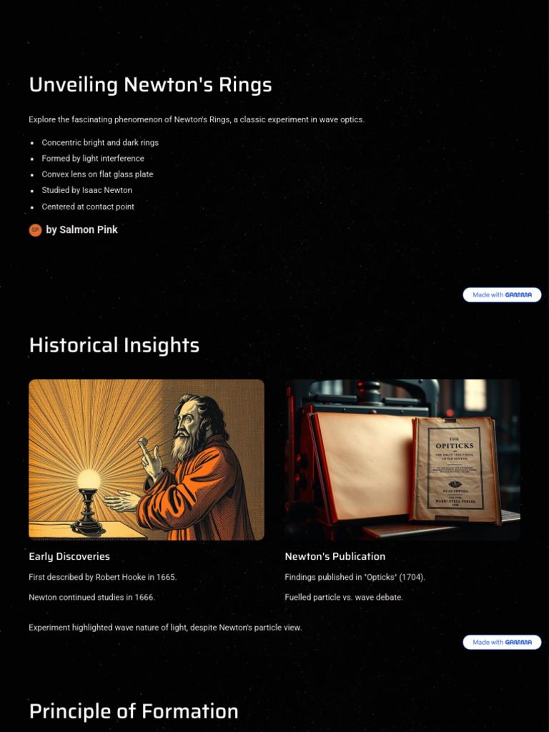 Unveiling Newtons Rings | PDF | Optics | Electromagnetic Spectrum