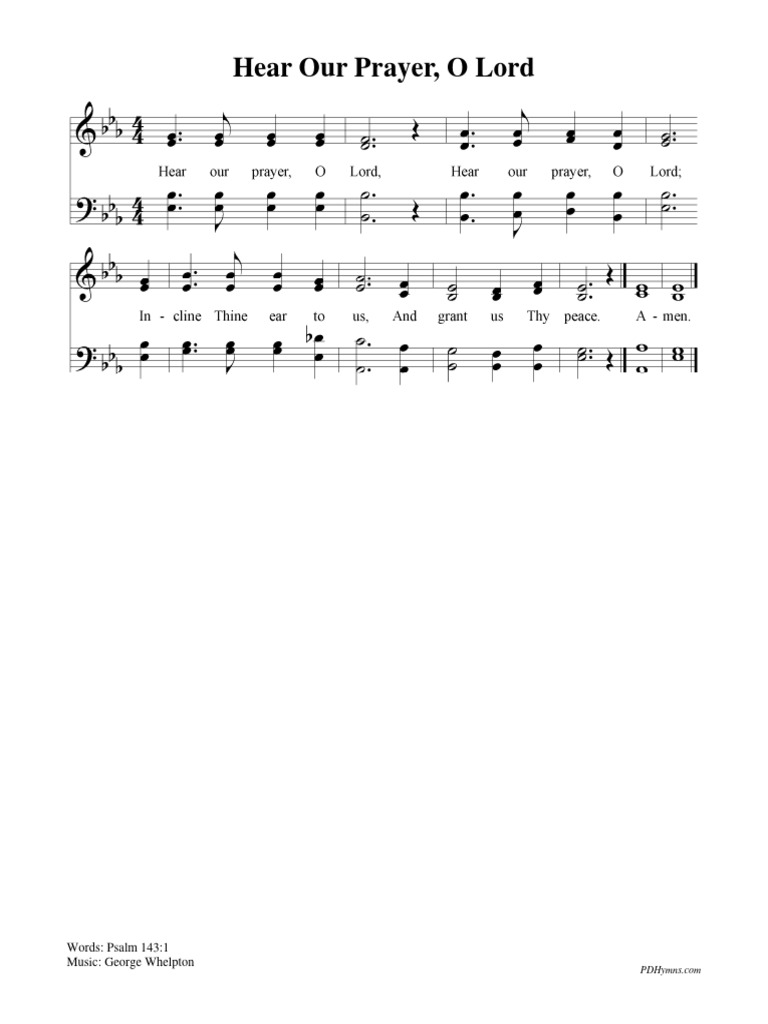 Hear Our Prayer O Lord - N | PDF