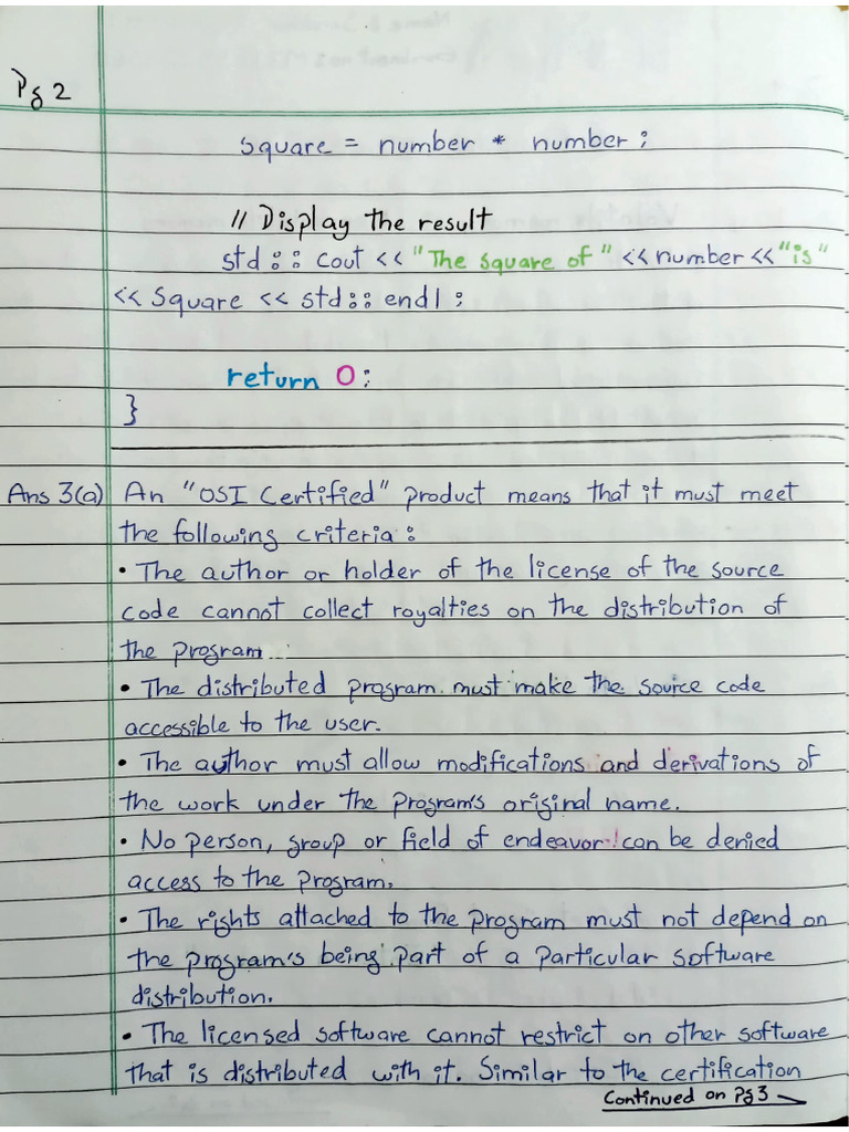 NIOS Computer Science TMA 2024 (Part Two) | PDF