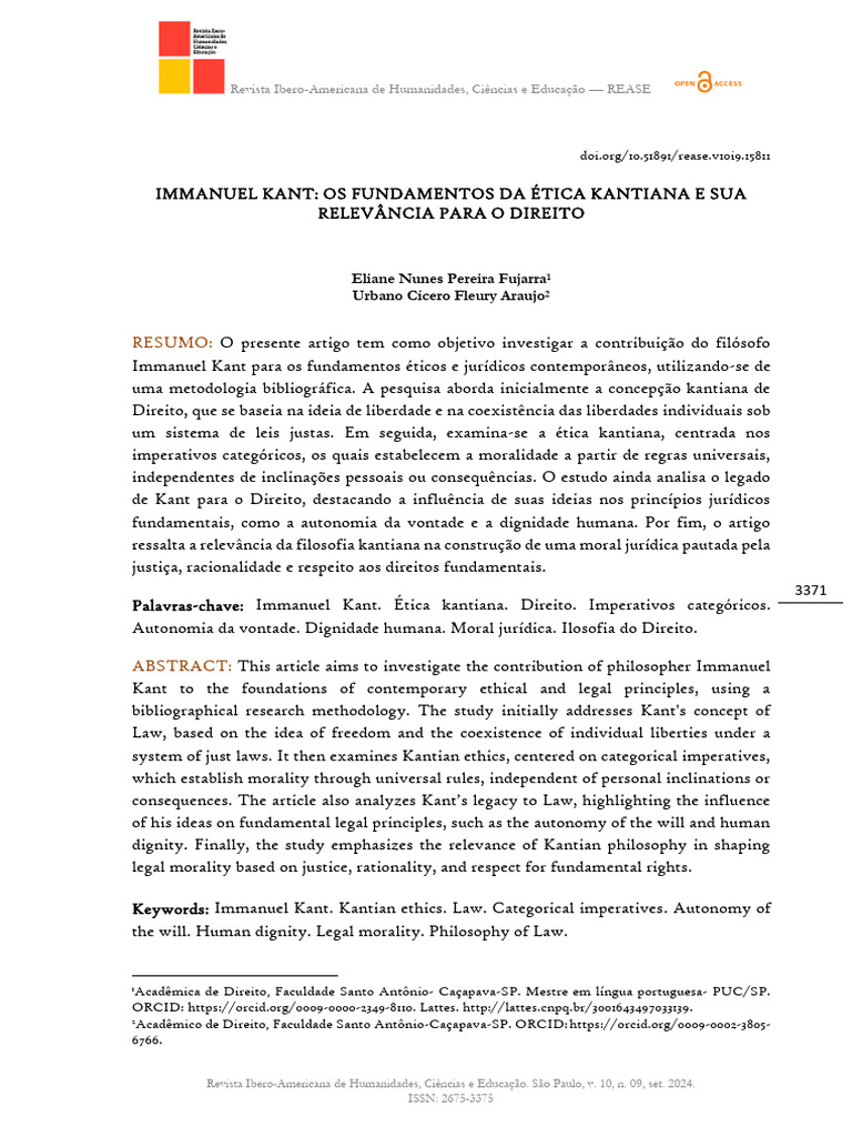 immanuel kant os fundamentos da ética kantiana | PDF | Immanuel Kant ...