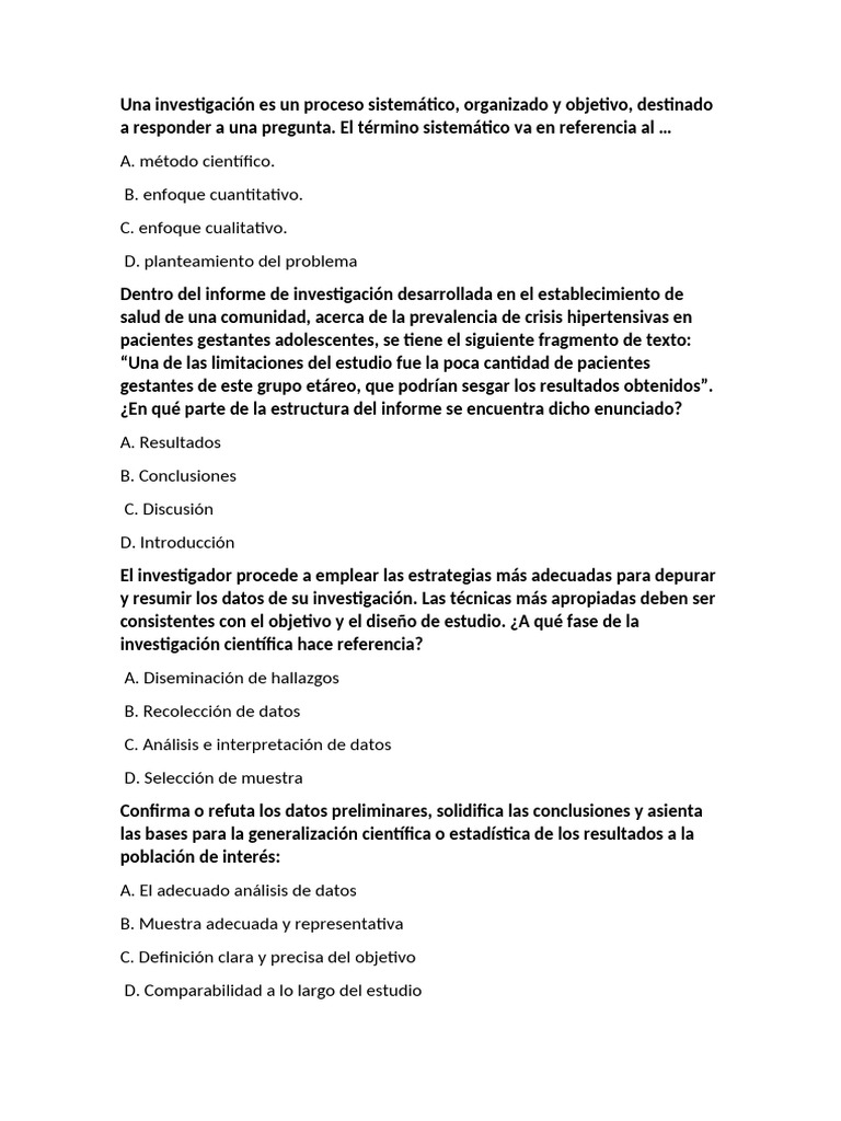 Preguntas Serums | PDF | Muestreo (Estadísticas) | Ensayo clínico