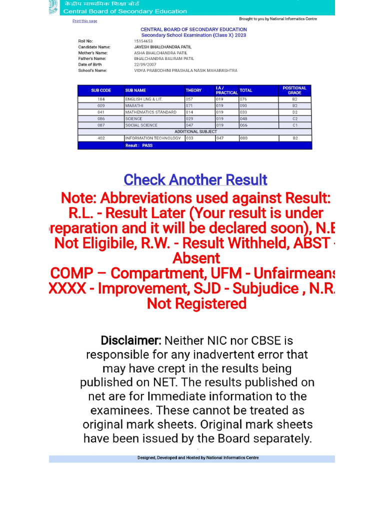 Mark Sheet | PDF