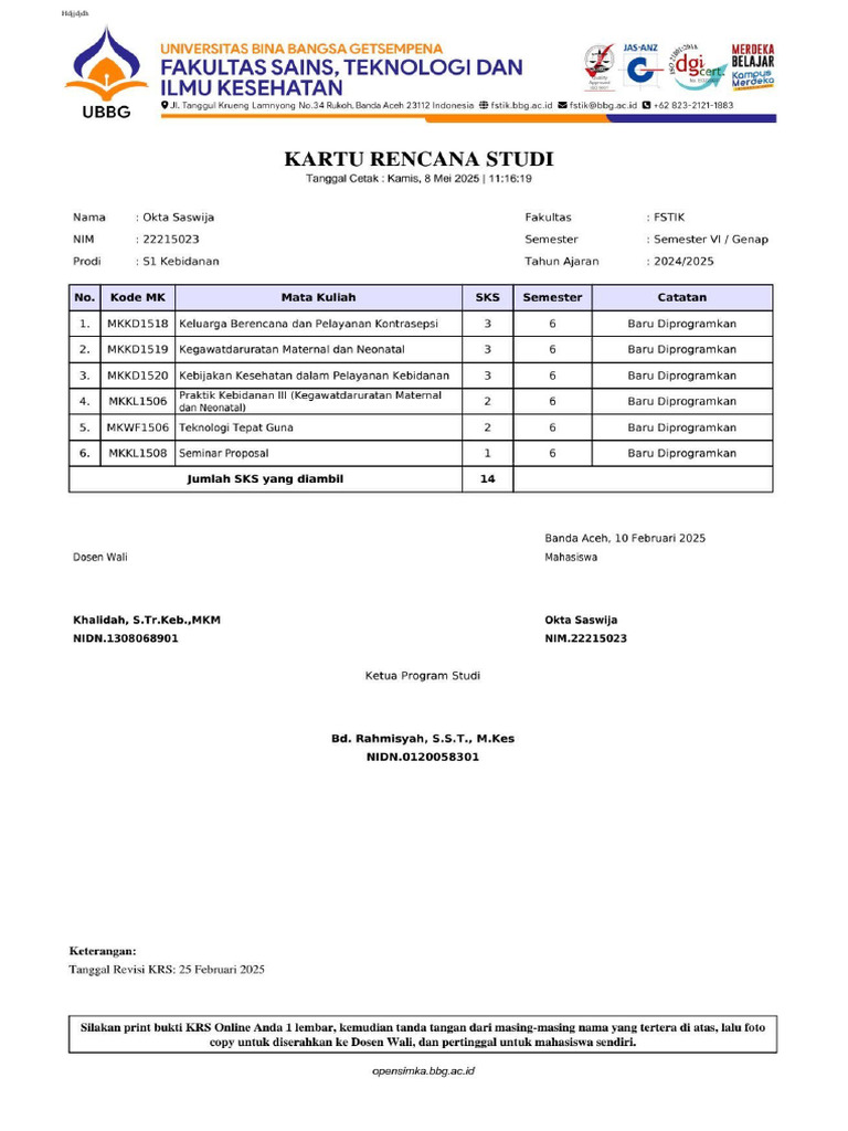 KRS 22215023 Okta Saswija 20242 | PDF