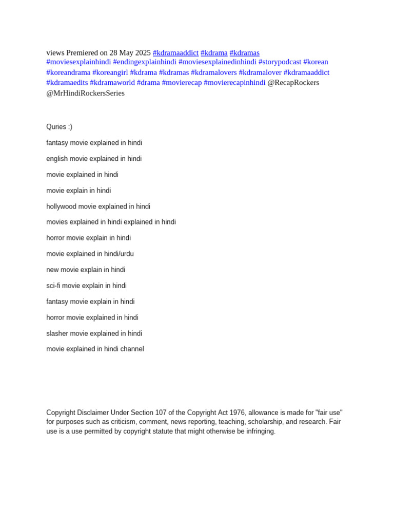 Movie Explainer | PDF