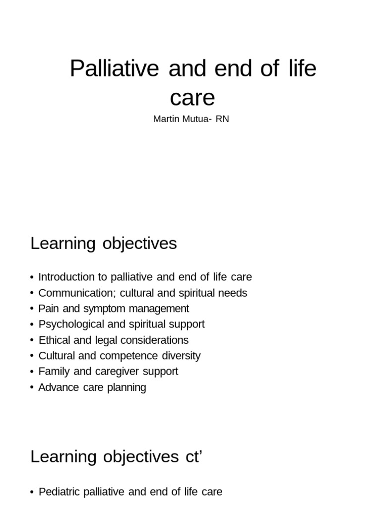 Palliative and End of Life Care | PDF | Palliative Care | Hospice