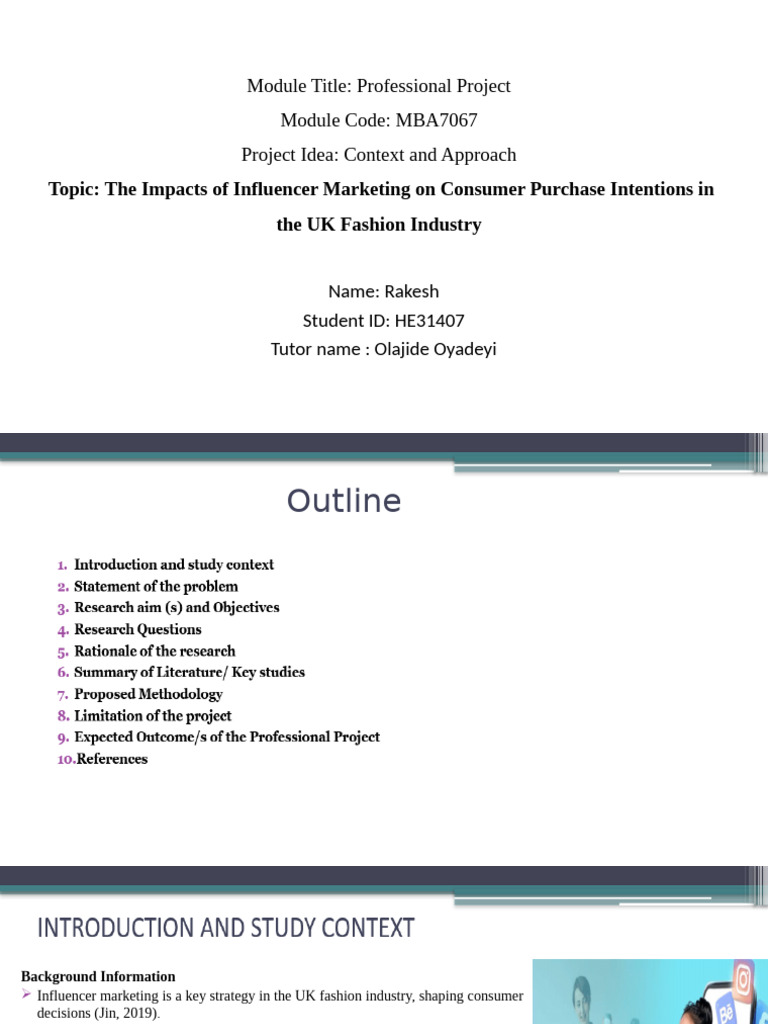 Rakesh - MBA7067 - Professional Project Assessment 1 - Presentation ...