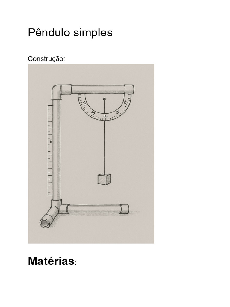 Construção Pêndulo Simples | PDF